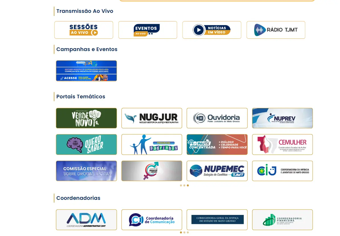 Portal TJMT: mais facilidade para acompanhar eventos e sessões de ...