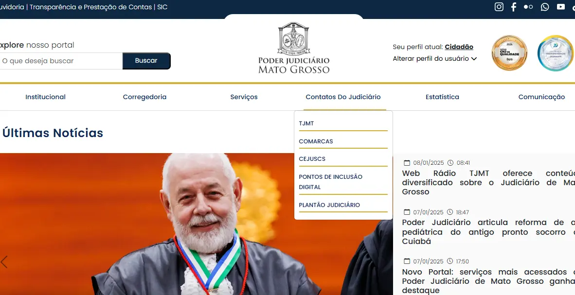 Portal do TJMT: saiba onde encontrar todos os contatos do Poder ...